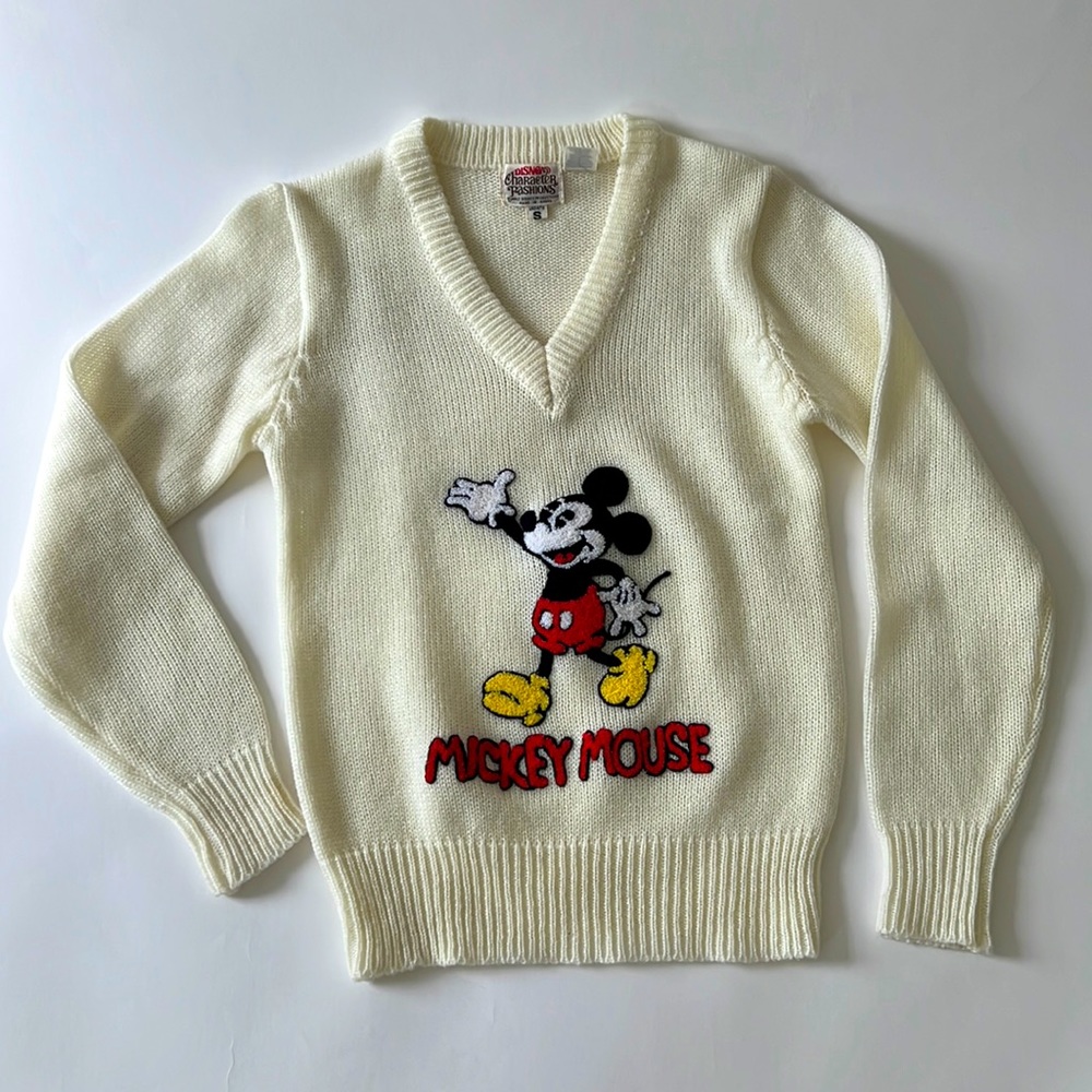 1970’s Vintage Mickey Mouse V-Neck Sweater - Gem